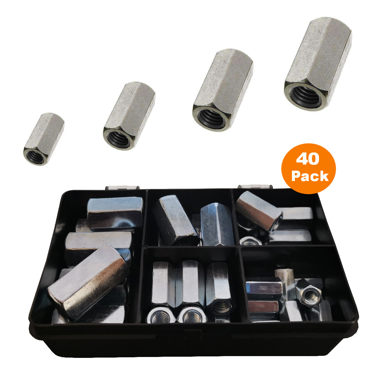 40 x Assorted Metric Connecting Nuts – Stagemotorsport