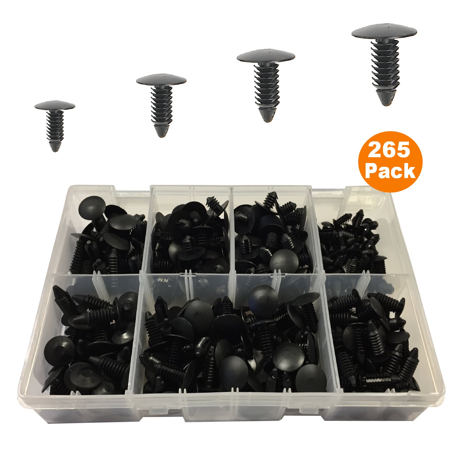 265 x Assorted Fir Tree Trim Panel Clips – Stagemotorsport