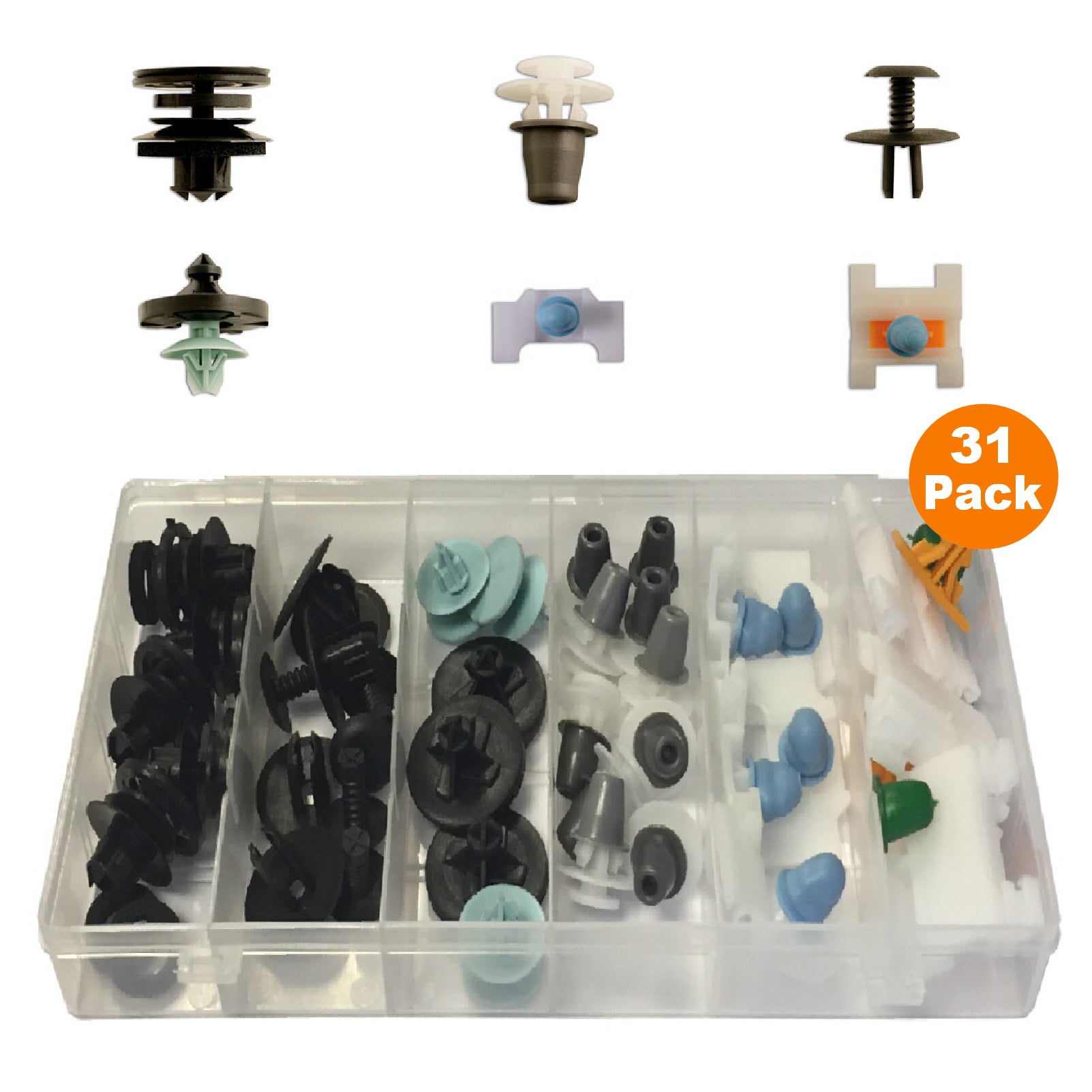 31 x Assorted Audi Car Door & Panel Trim Clips. – Stagemotorsport